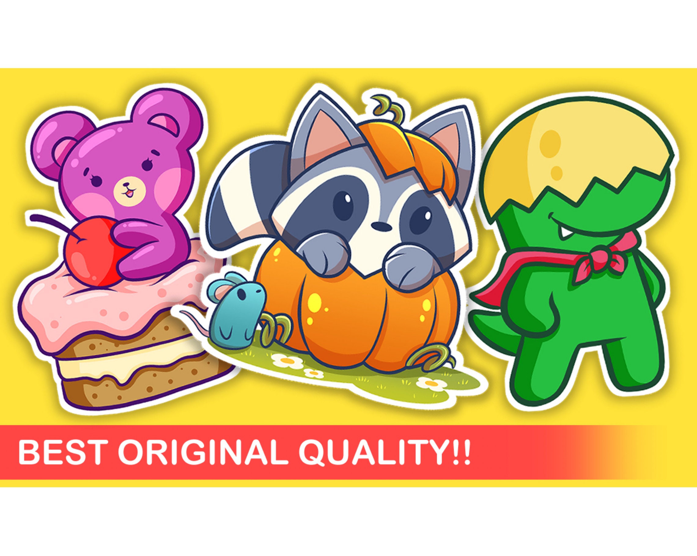 Custom Kawaii Sticker Kawaii Mascot Kawaii Custom Art Custom Chibi Cute ...