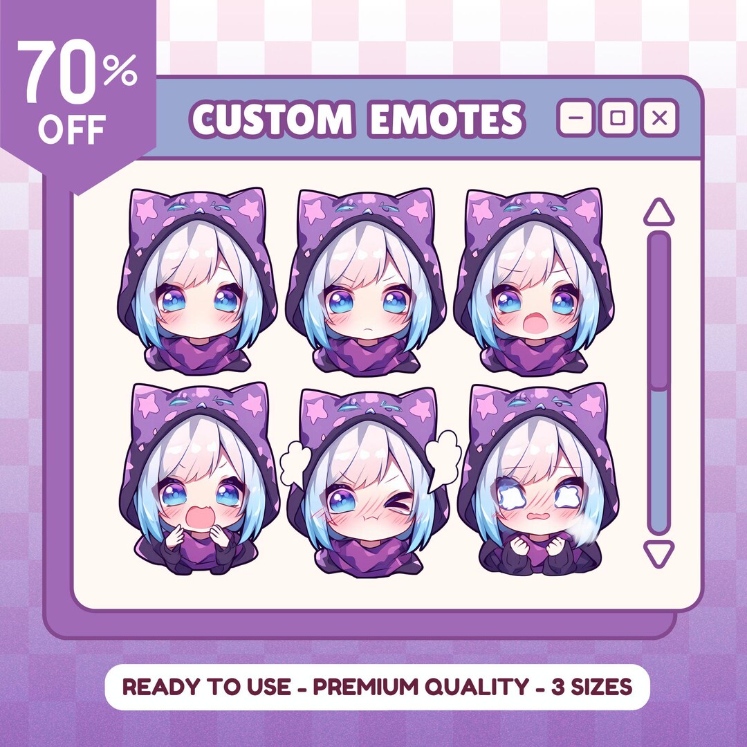 Customtwitch Emotes Premium, Chibi Emotes, High Quality Emotes, Twitch ...