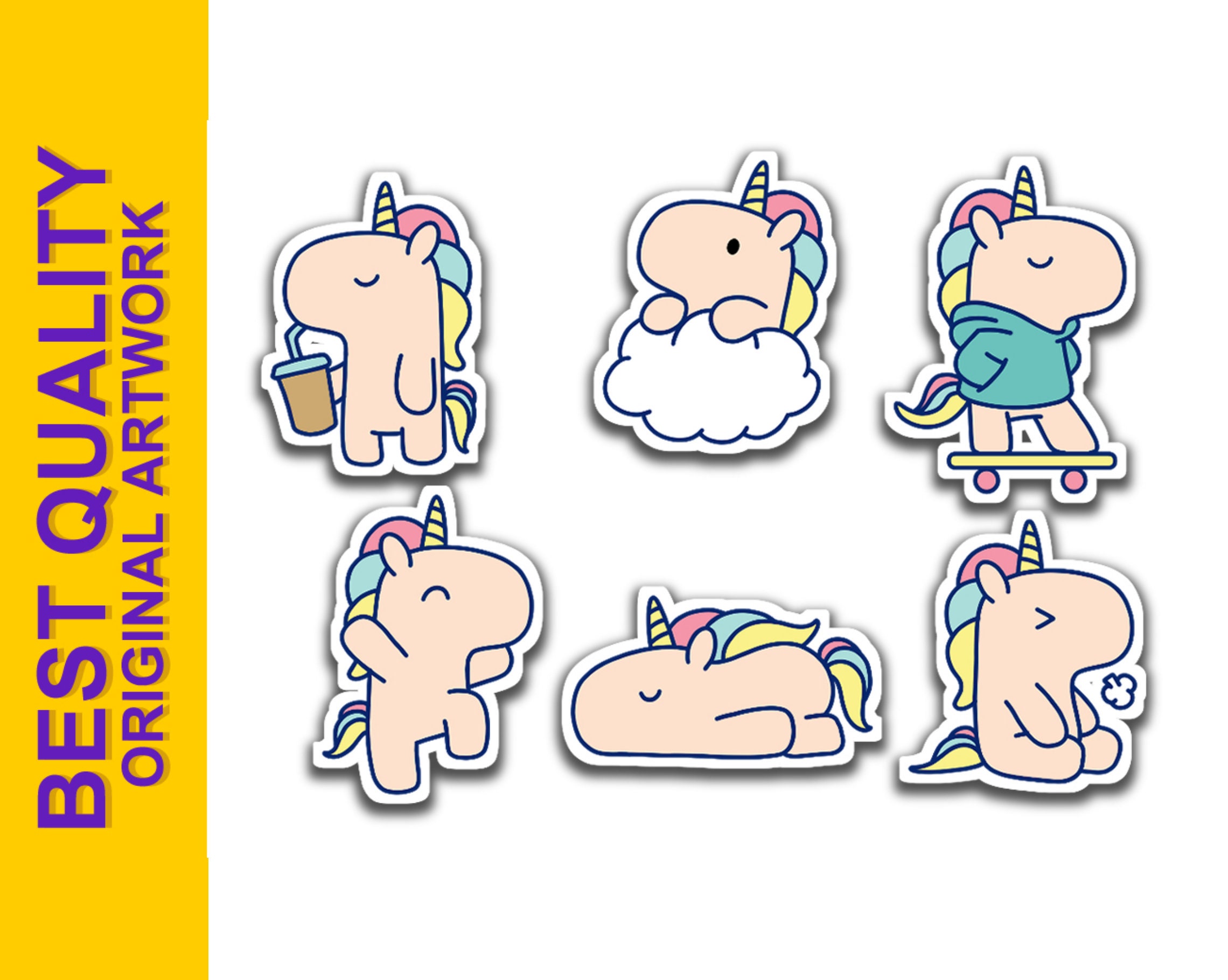 Custom Cute Kawaii Cute Stickers Kawaii Cute Chibi Kawaii Emotes ...