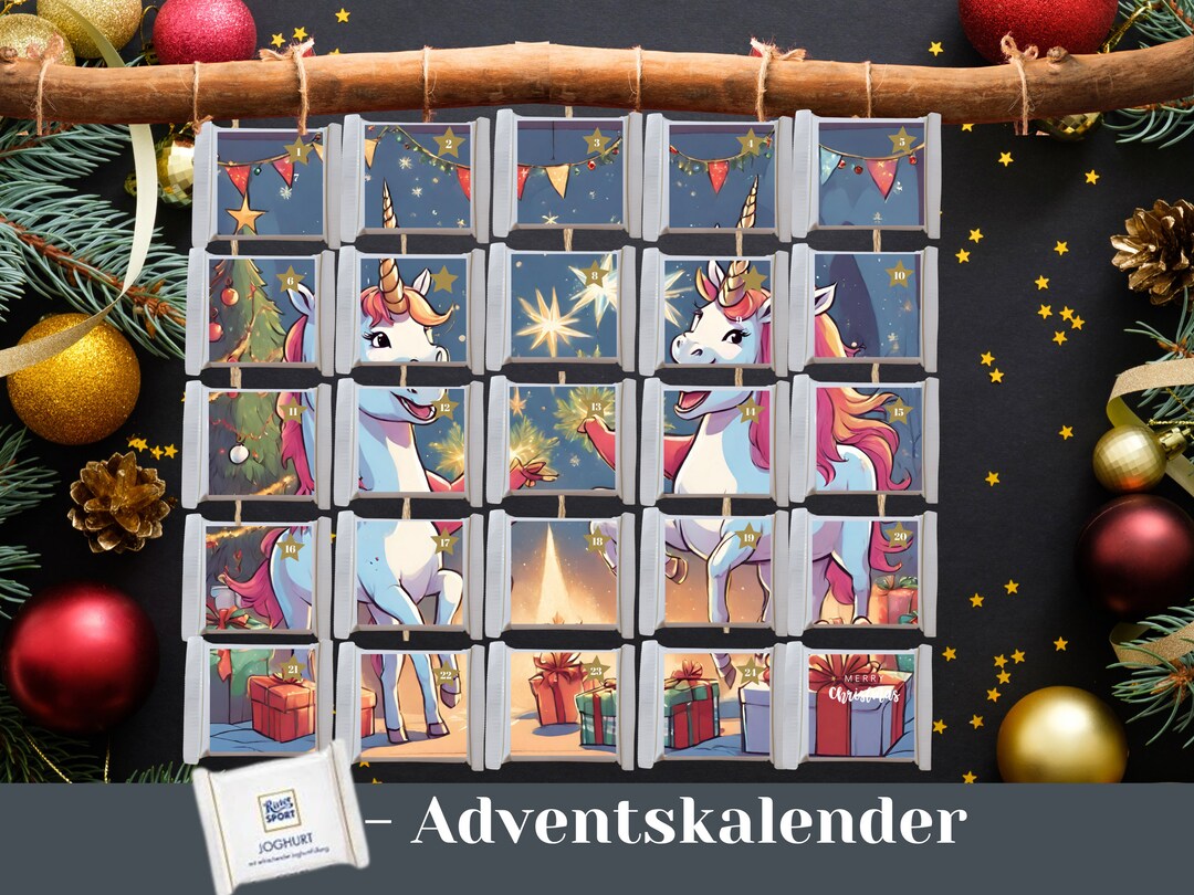 Advent Calendar Unicorn Advent Calendar to Fill Chocolate - Etsy Advent Calendar Unicorn Advent Calendar to Fill Chocolate - Etsy