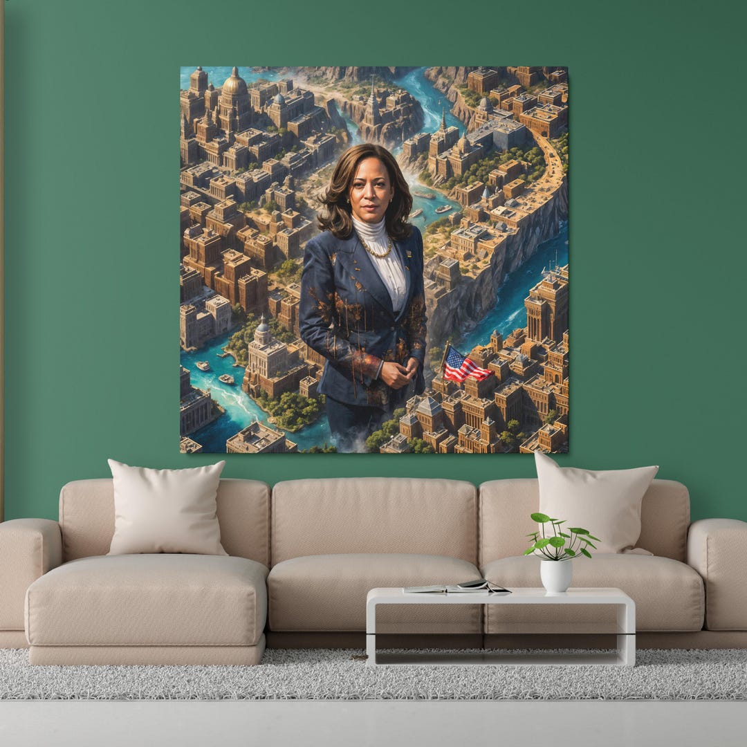 Kamala Harris 2024 Poster and Canvas, Harris for President, Democratic ...