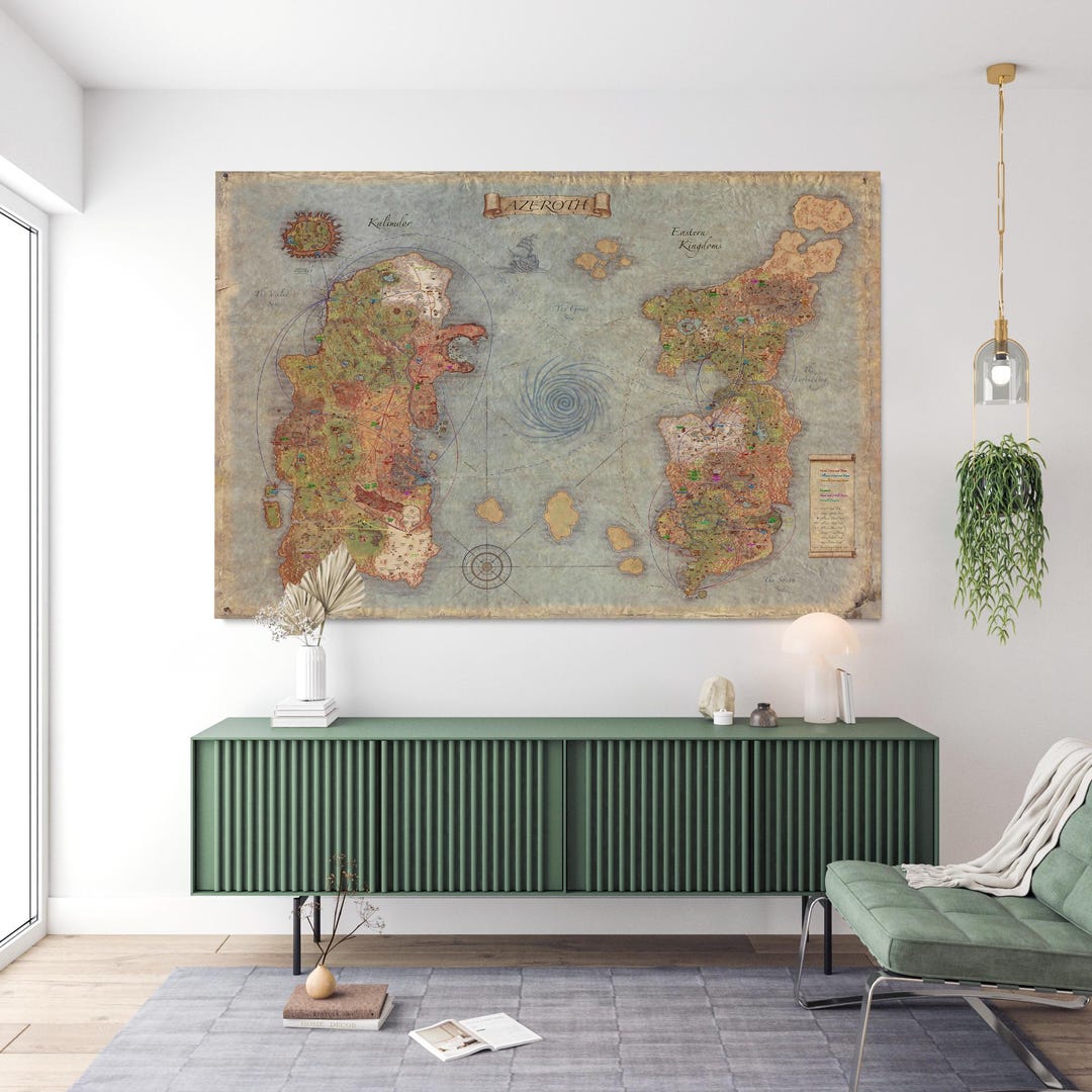 World of Warcraft Detailed Map, Wrath of the Lich King Azeroth Map ...