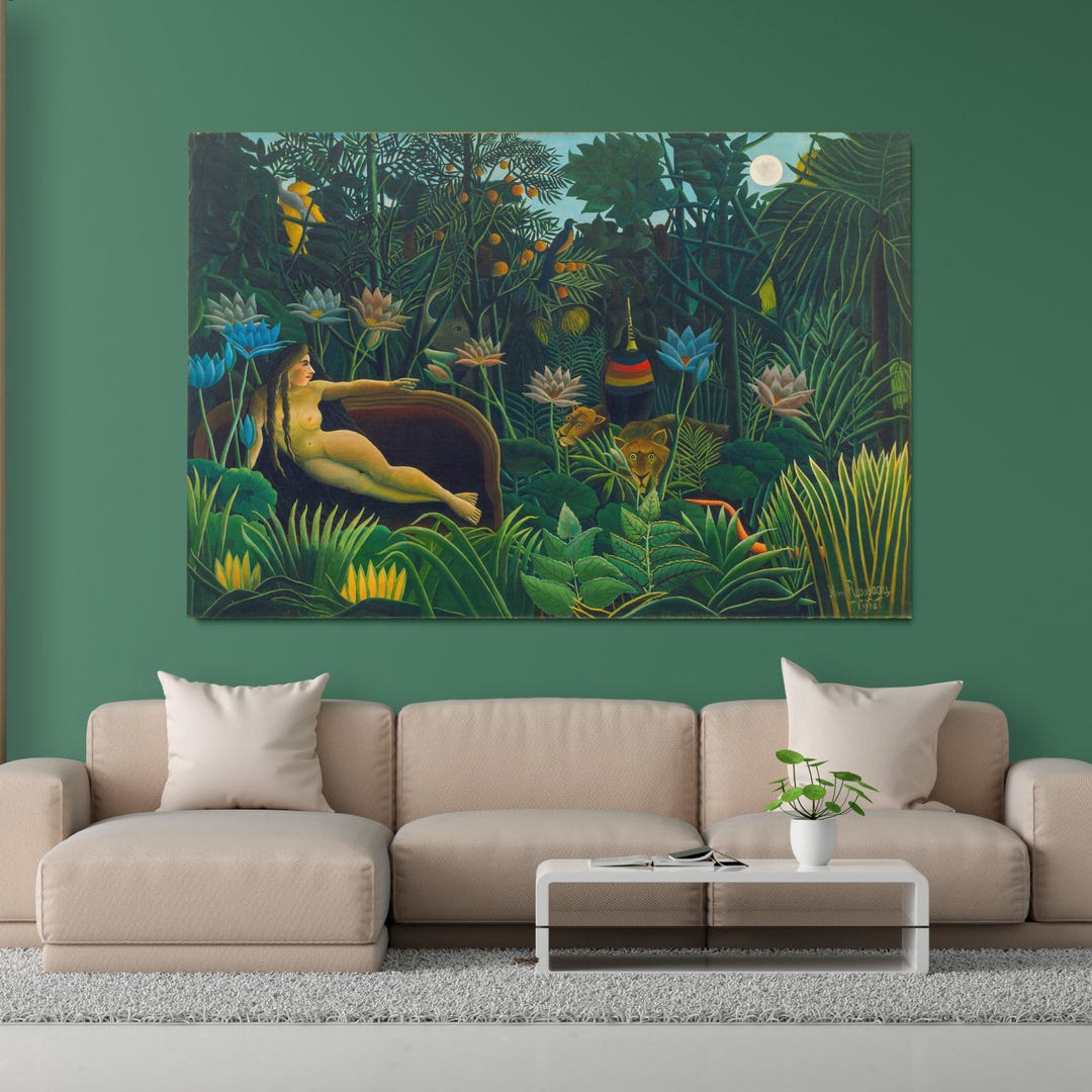 HENRI ROUSSEAU - the Dream (c. 1910), Naive Art, Post-impressionism ...