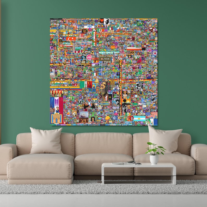 Reddit R/place 2022 Final Image Wall Art, Rplace, Pixel Wars, Reddit ...
