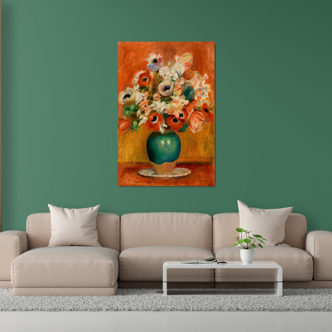 PIERRE AUGUSTE RENOIR - Flowers (c. 1901), Impressionism Art, Flower ...