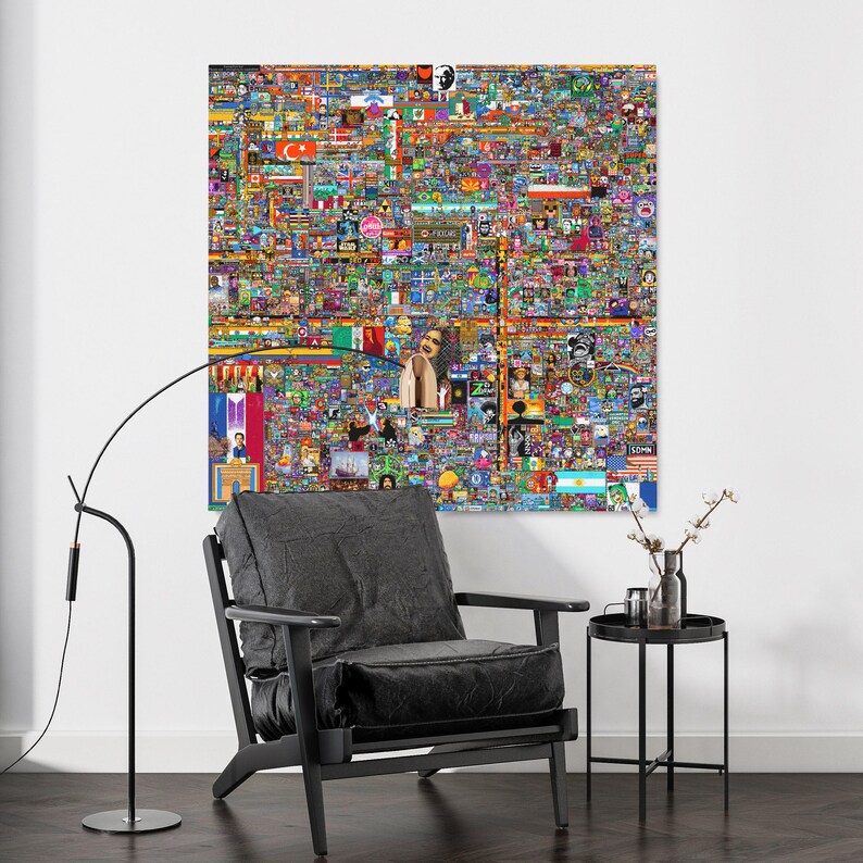 Reddit R/place 2022 Final Image Wall Art, Rplace, Pixel Wars, Reddit ...