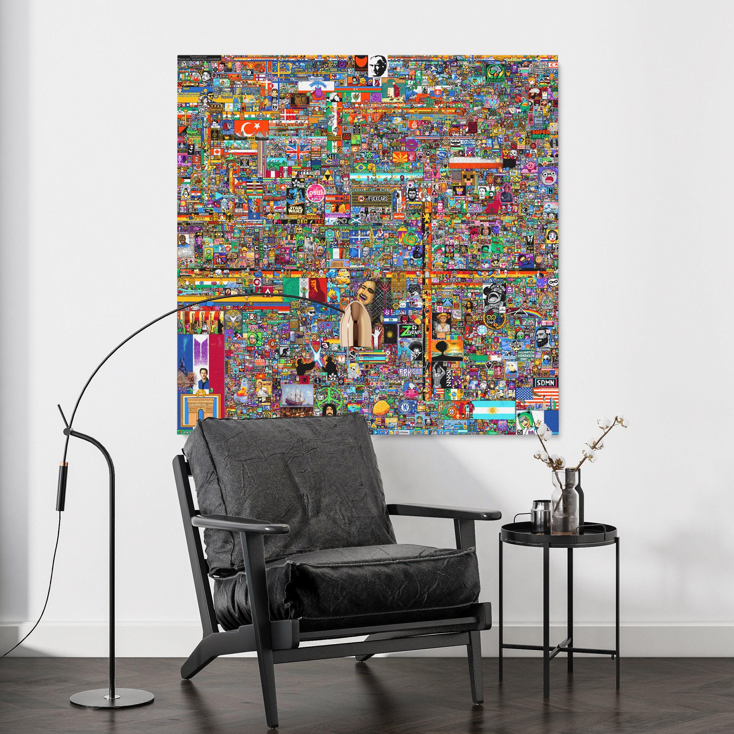 Reddit R/place 2022 Final Image Wall Art, Rplace, Pixel Wars, Reddit ...