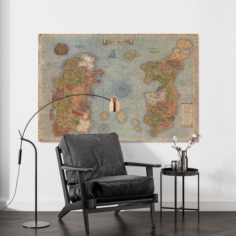 World of Warcraft, Detailed Map, World Map, Tabletop, WOTLK, Wrath of ...