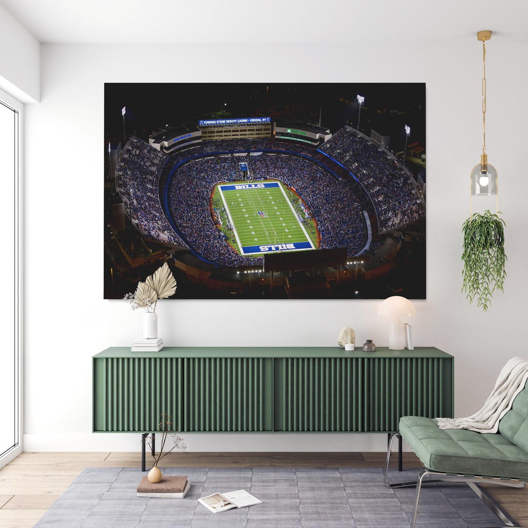 Bills Stadium Aerial View Canvas Wall Art, Premium Quality Buffalo ...