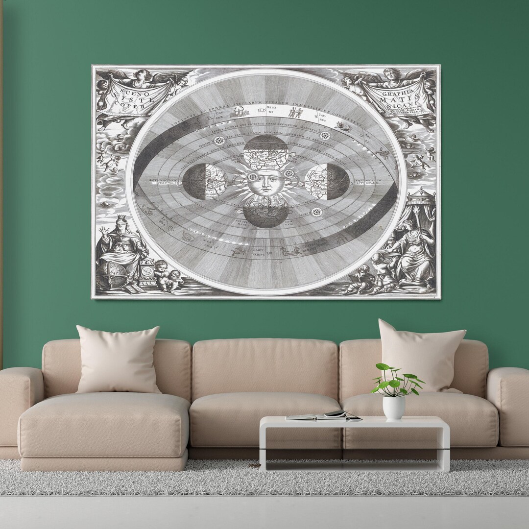 PIETER SCHENK - Copernicus System Map (c. 1708), Vintage Map ...