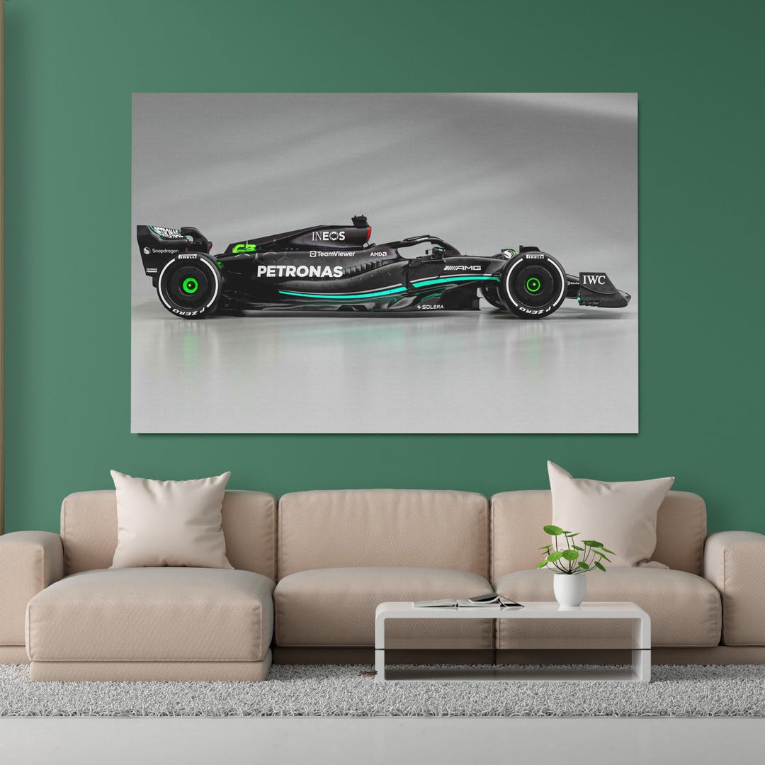 Mercedes Formula 1 Wall Art, Mercedes W14, Garage Decor, 2023 Mercedes ...