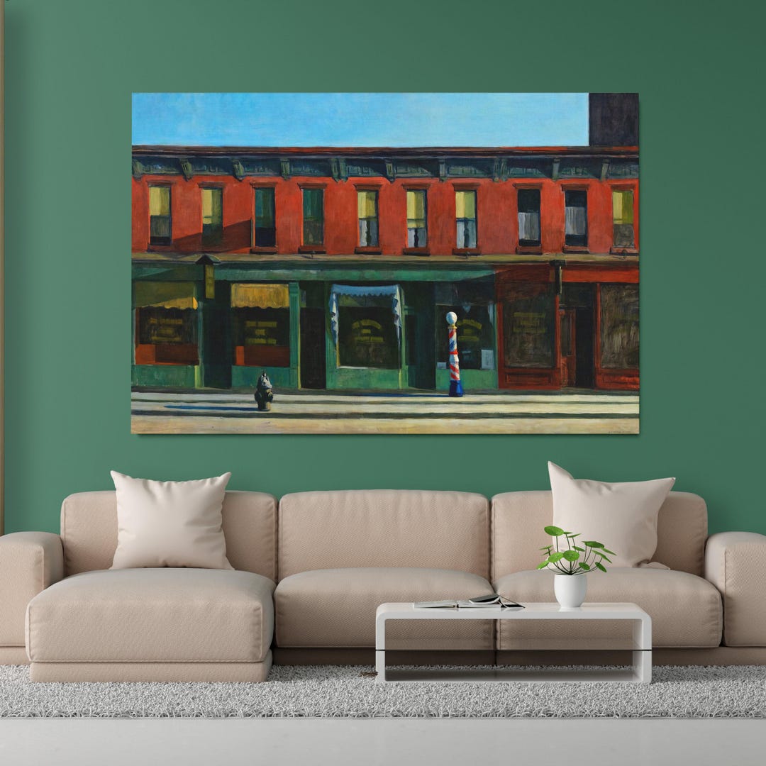 EDWARD HOPPER - Early Sunday Morning (c. 1930), Giclée Art, Modern Wall ...