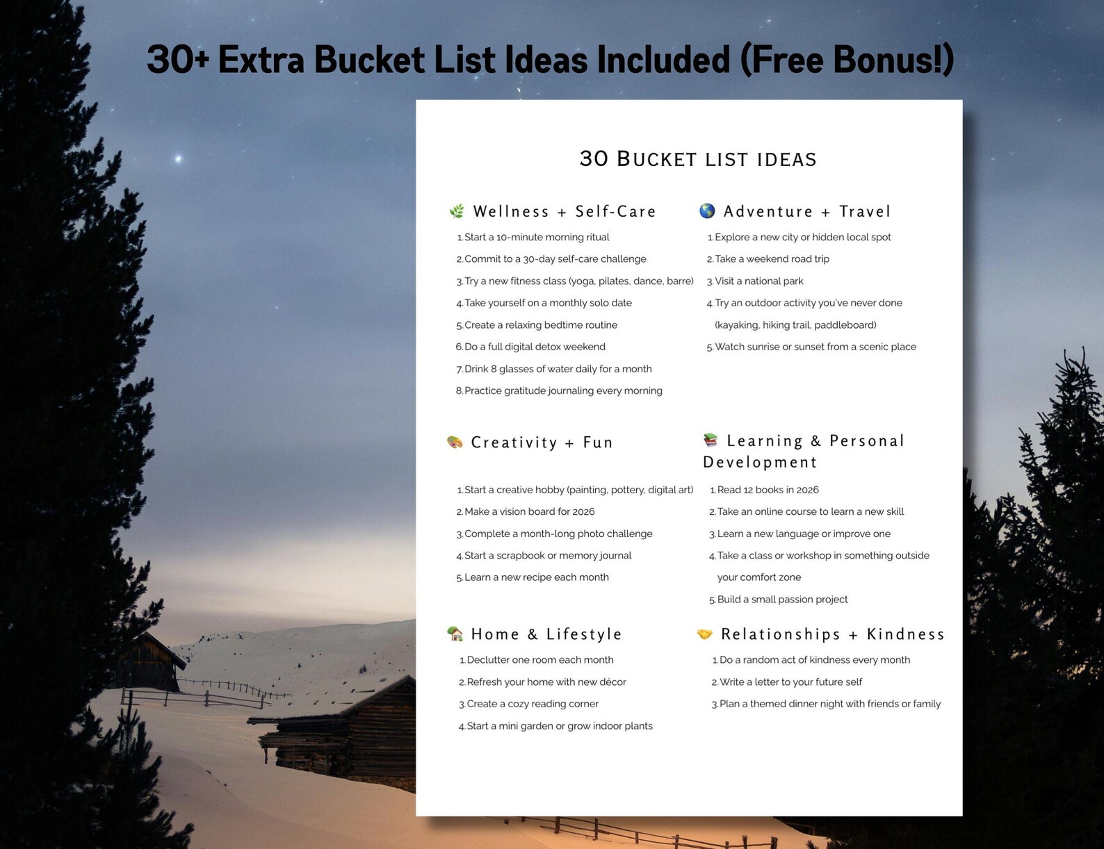 2026 Bucket List Canva Template – Editable Summer Checklist, Yearly ...