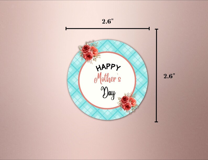 Printable Mother's Day Stickers Gift Tags, PERSONALIZED Labels, Round ...