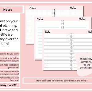 PRINTABLE Meal Planner, Grocery List, Nutrition Tracker, Self Care ...
