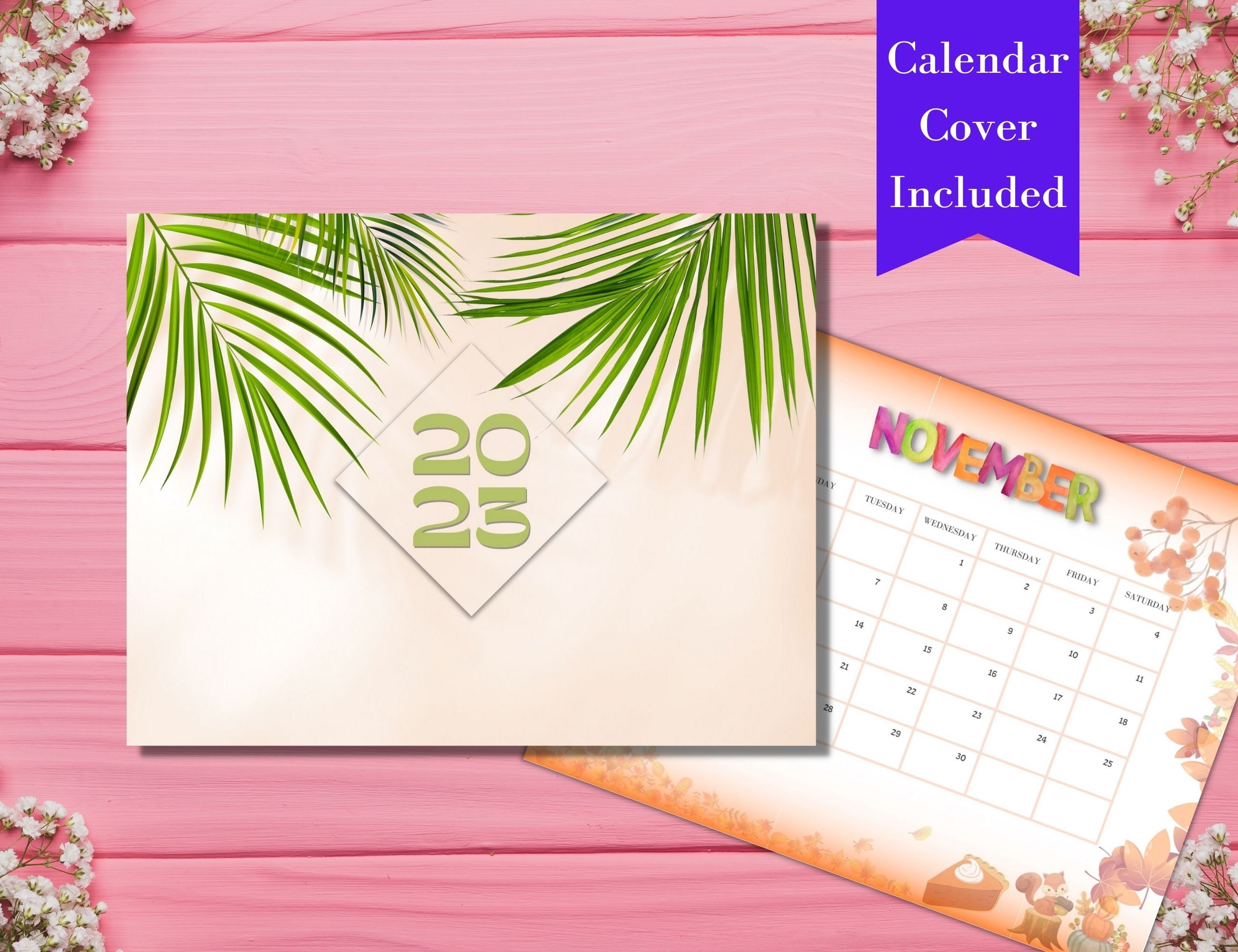 PRINTABLE Monthly Calendar 2023 Bundle, PDF Calendar, Digital Download ...