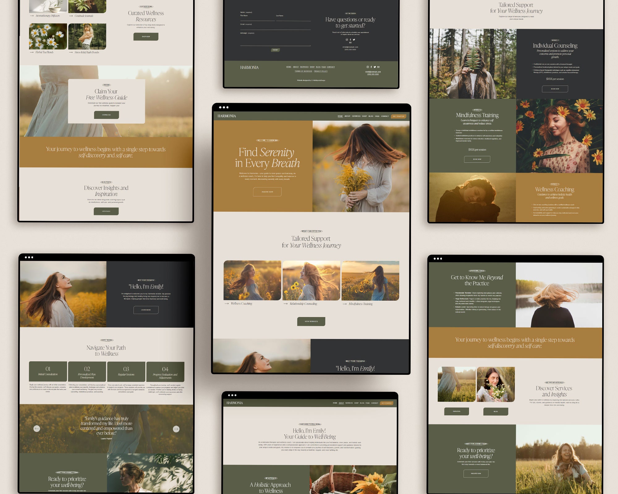 Therapist Squarespace Website Template, Wellness Coach Squarespace ...