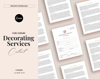 Editable Event Decorating Services Contract Template, Client Service ...