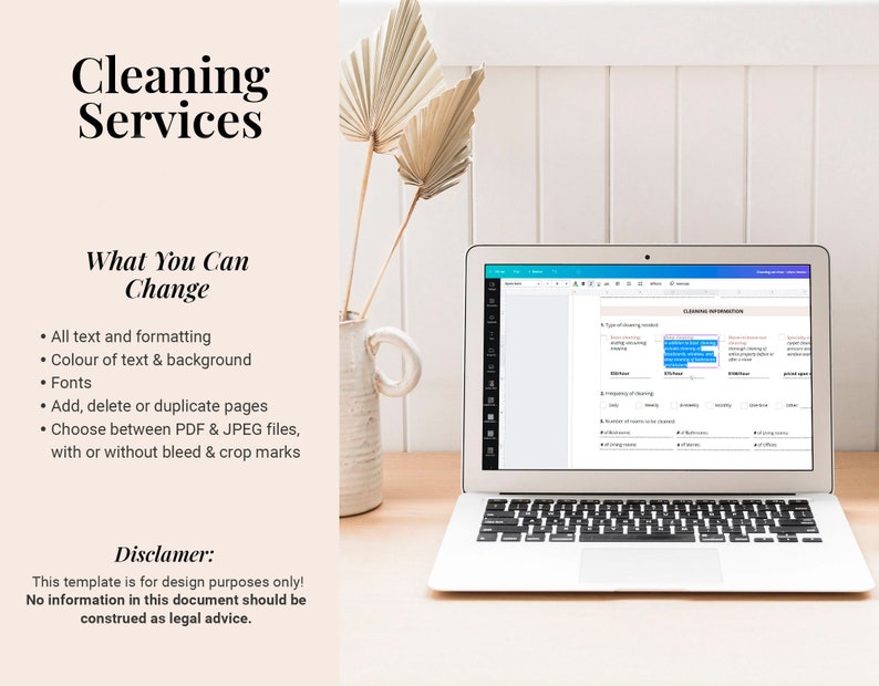 Editable Cleaning Service Business Form, Client Intake Form Template ...