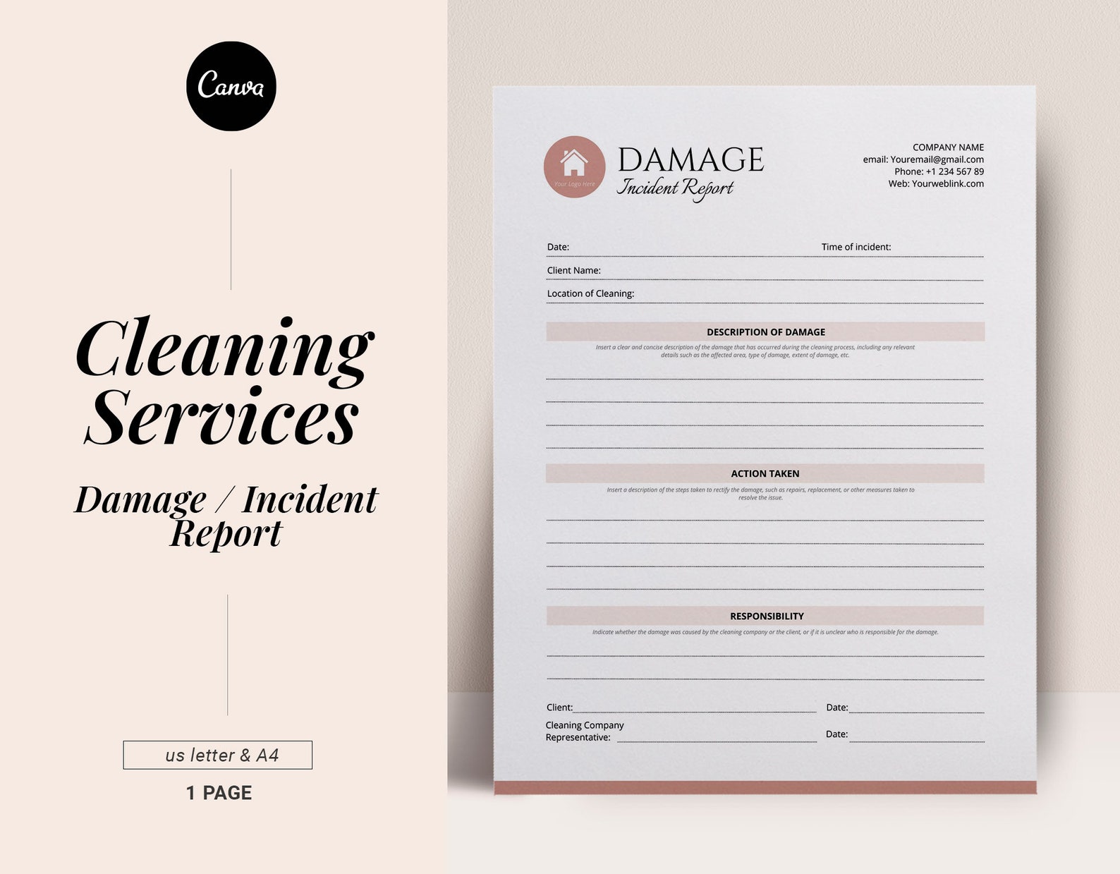 Clean Services BUNDLE, 6 Editable Cleaning Services Forms, Agreement Contract, Client Intake ...
