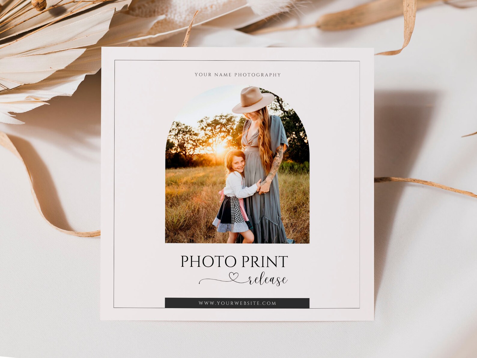 Print Release Template 5x5 Card Photography Release Form - Etsy