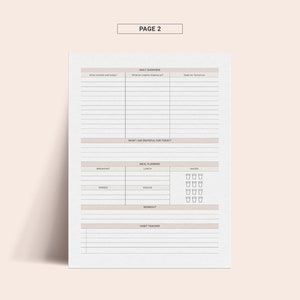 Undated Daily Printable Planner, 2 Pages, Half Hour, Work Journal ...