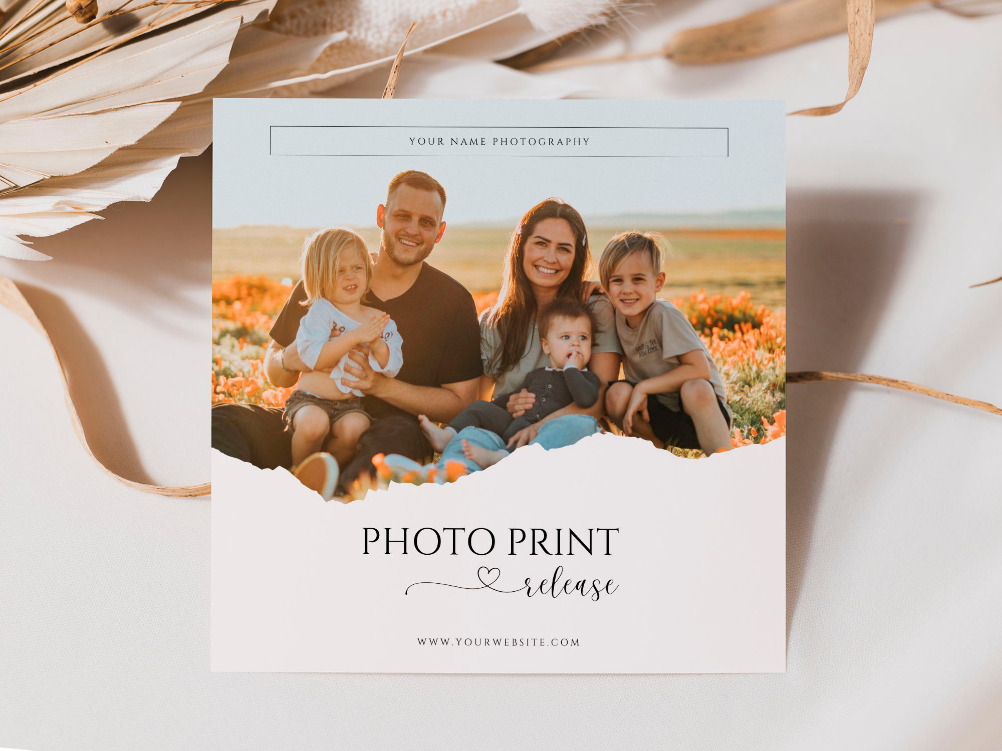 Print Release Template, Editable 5x5 Card, Photography Release Form ...