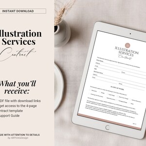 Illustration Services Contract Template, Freelance Illustrator Designer ...