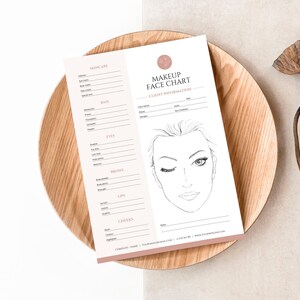 Editable Makeup Artist Face Chart Template, Freelance Artist Form ...