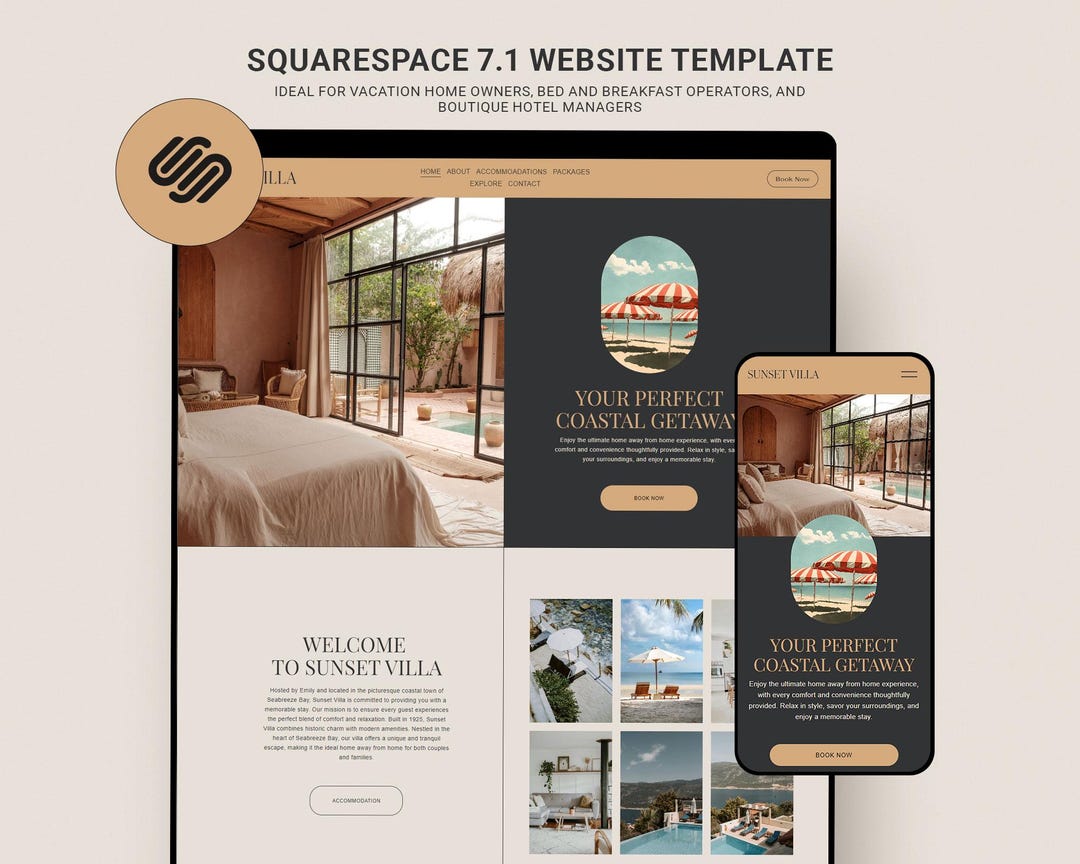 Squarespace Website Template, Airbnb, Short-term Vacation Rental ...