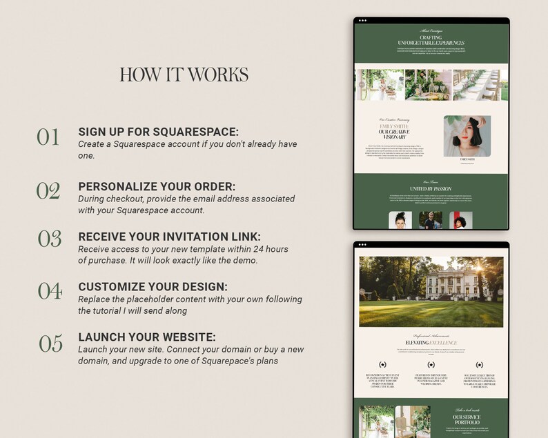 Squarespace Website Template, Event Planner Modern Website Theme, Event ...