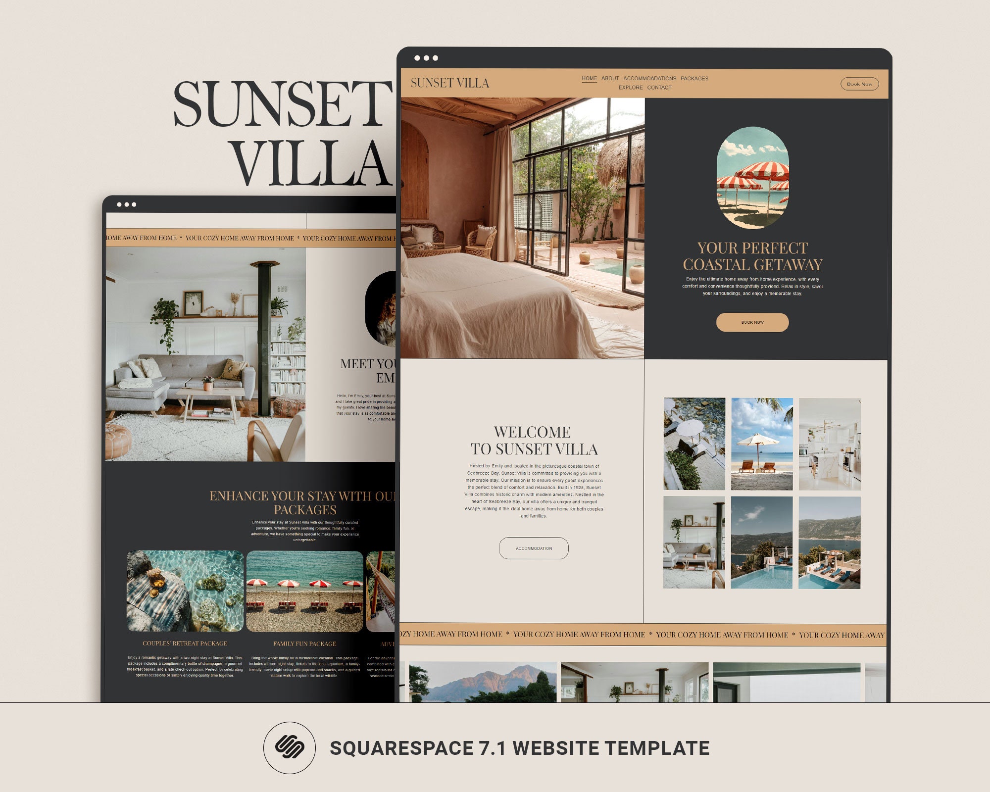Squarespace Short-term Rentals Website Template, Vacation Rental ...