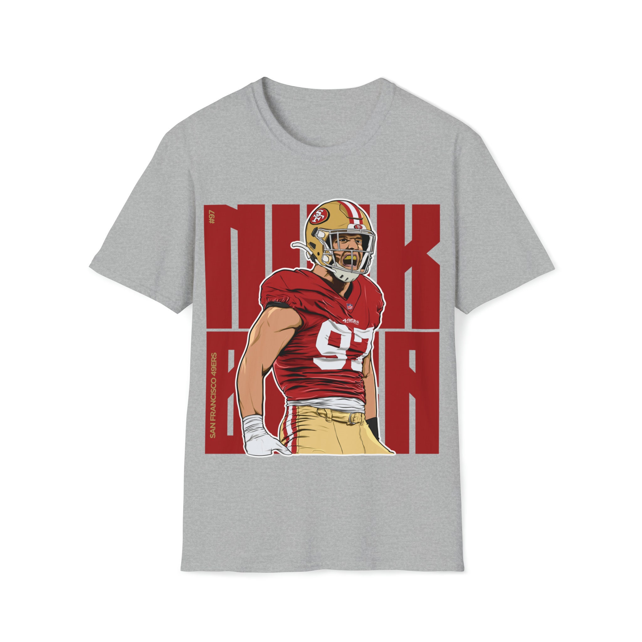 Nick Bosa T Shirt Design Illustration San Francisco 49ers Gift for Him ...