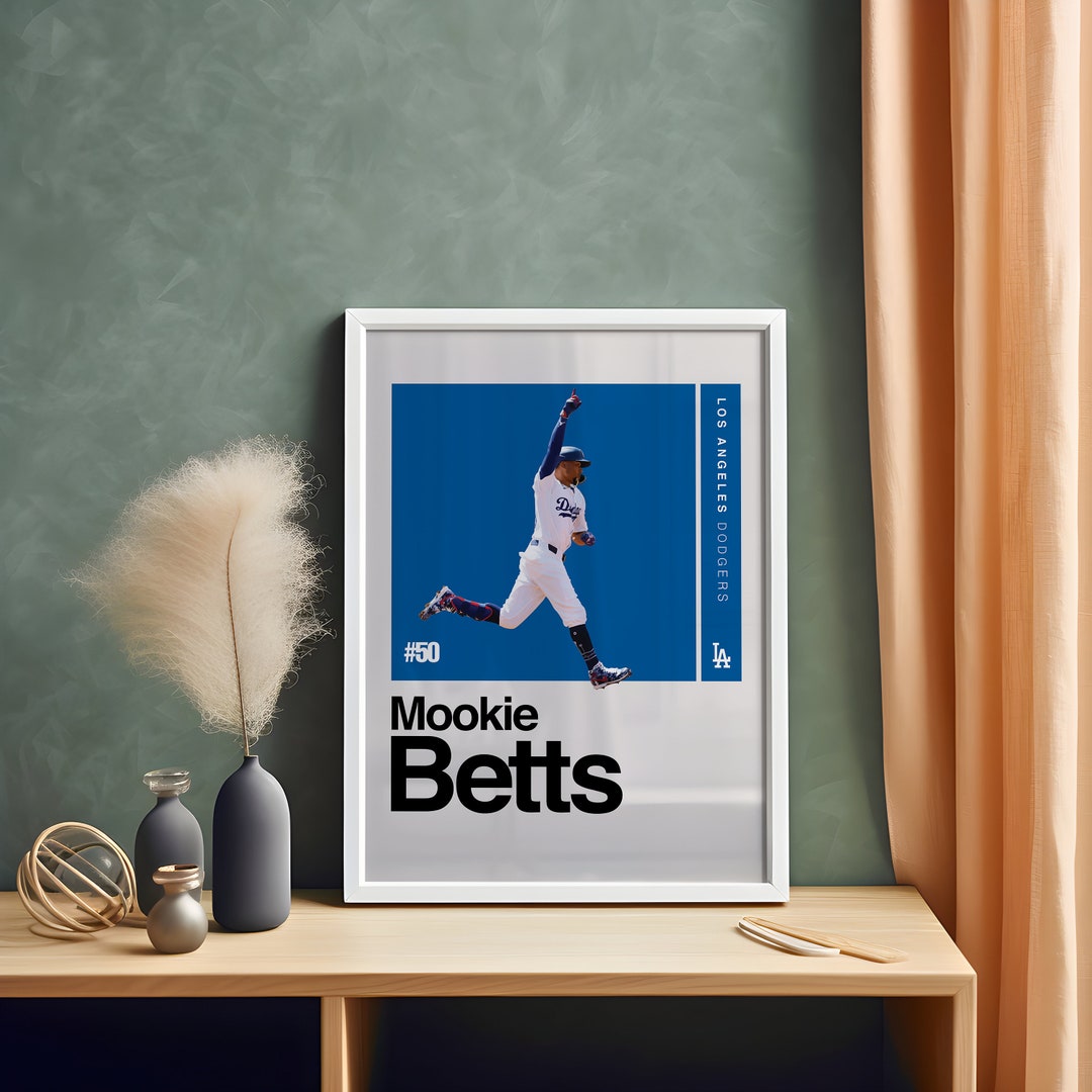 Mookie Betts Poster MLB Gift for Him Bedroom Art Office Wall Art ...