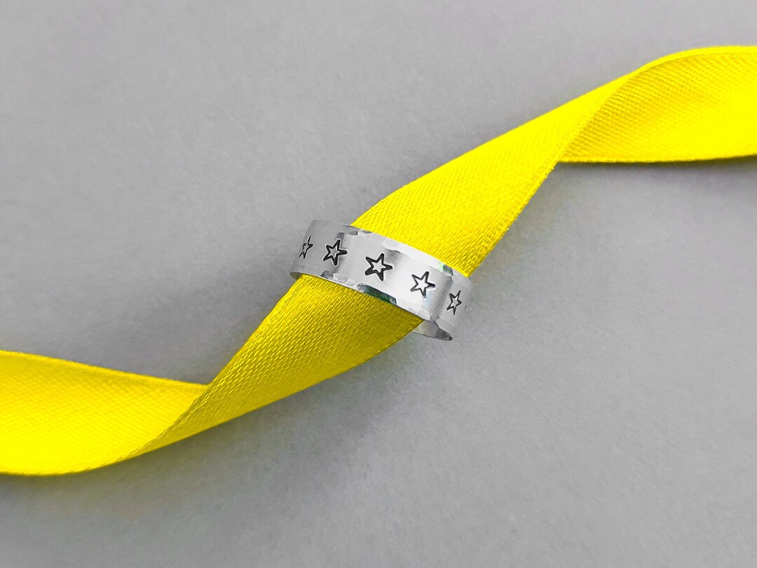 Adjustable Stars Ring Handmade and Hand Stamped Aluminium - Etsy