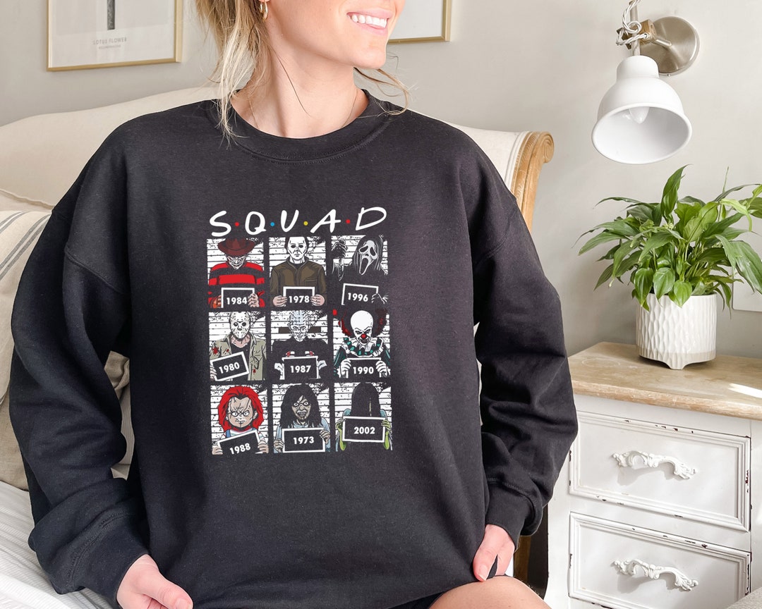 Halloween Horror Characters Shirt, Halloween Sweatshirt, Horror Friends ...