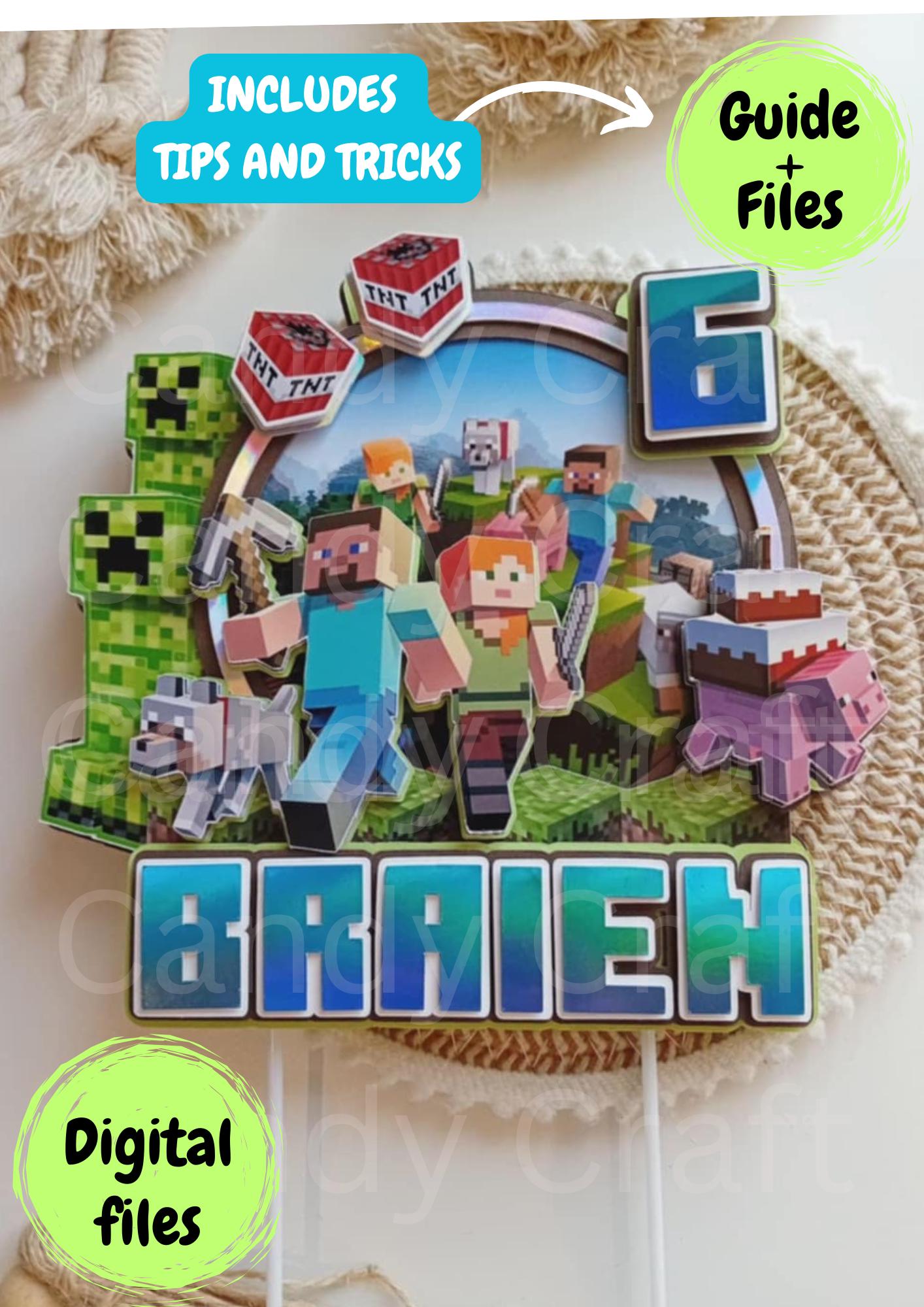 Minecraft 3D Cake Topper Design File Png Files Guide tips and Tricks ...