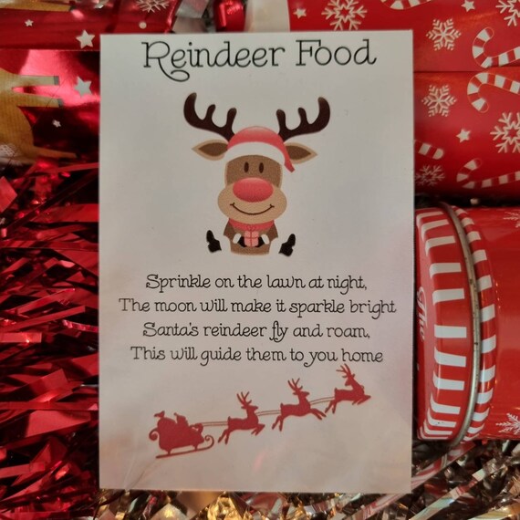 Personalised Reindeer Food Raindeer Food Environmental - Etsy