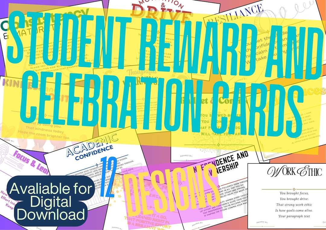 Student Reward & Celebration Postcards | Positive Praise Poems ...