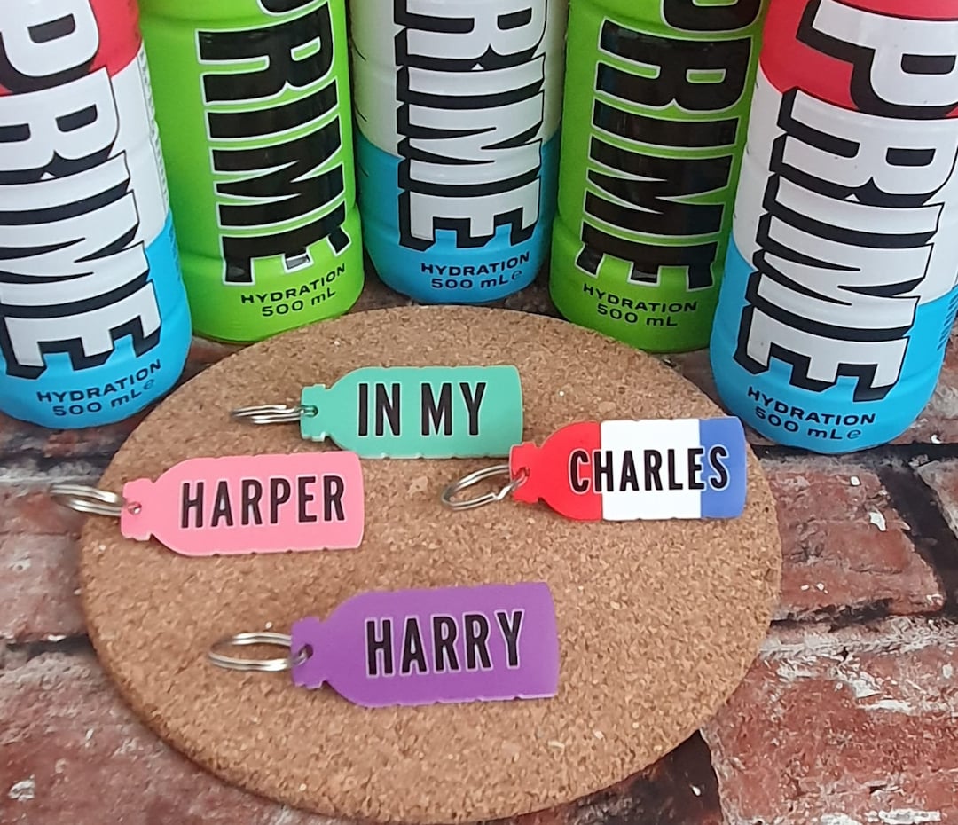 Prime Hydration Drink Keyring Personalised Name Double Sided Gift ...