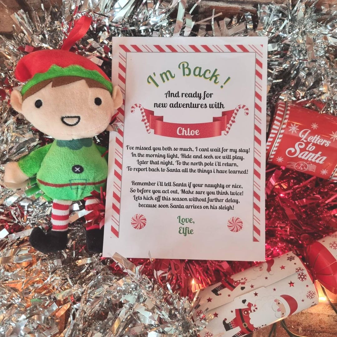 Fully Personalised Elf Letter I'm Back Goodbye Letter on the Shelf ...