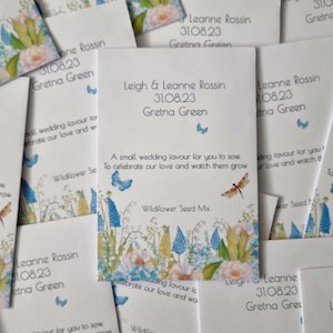 Personalised Wedding Favours With Flower Seeds of Your Choice Party ...