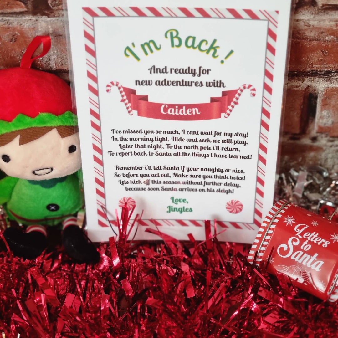 Personalised Laminated Elf Letter I'm Back Goodbye Letter - Etsy