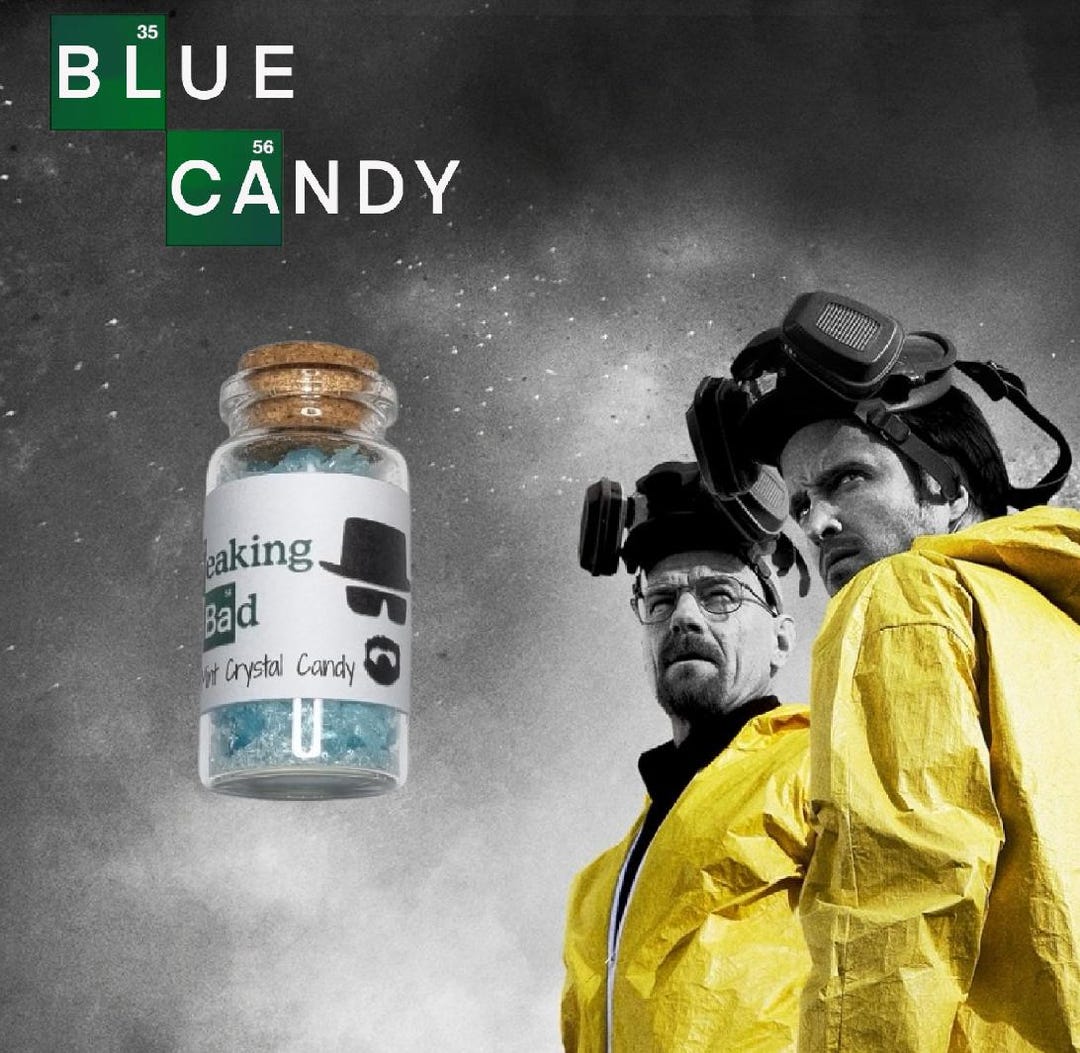 Heisenberg's Crystal Sky Blue Meth GLASS VIAL Breaking Bad Inspired ...