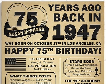 Back in 1947 Poster - Etsy