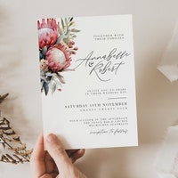 Australian Natives Wedding Invitation Suite Editable Template - Etsy