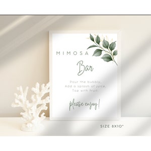 Mimosa Bar Baby Shower, Mimosa Bar Tags, Wedding Mimosa Bar Sign ...