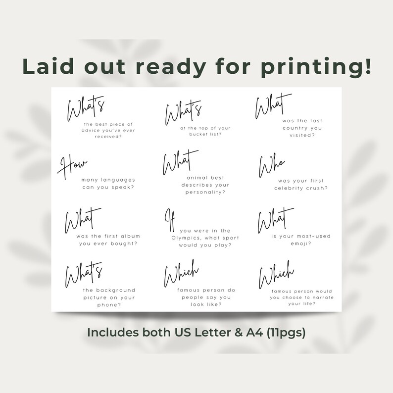 Wedding Ice Breaker Cards Bundle INSTANT DOWNLOAD Value Game - Etsy