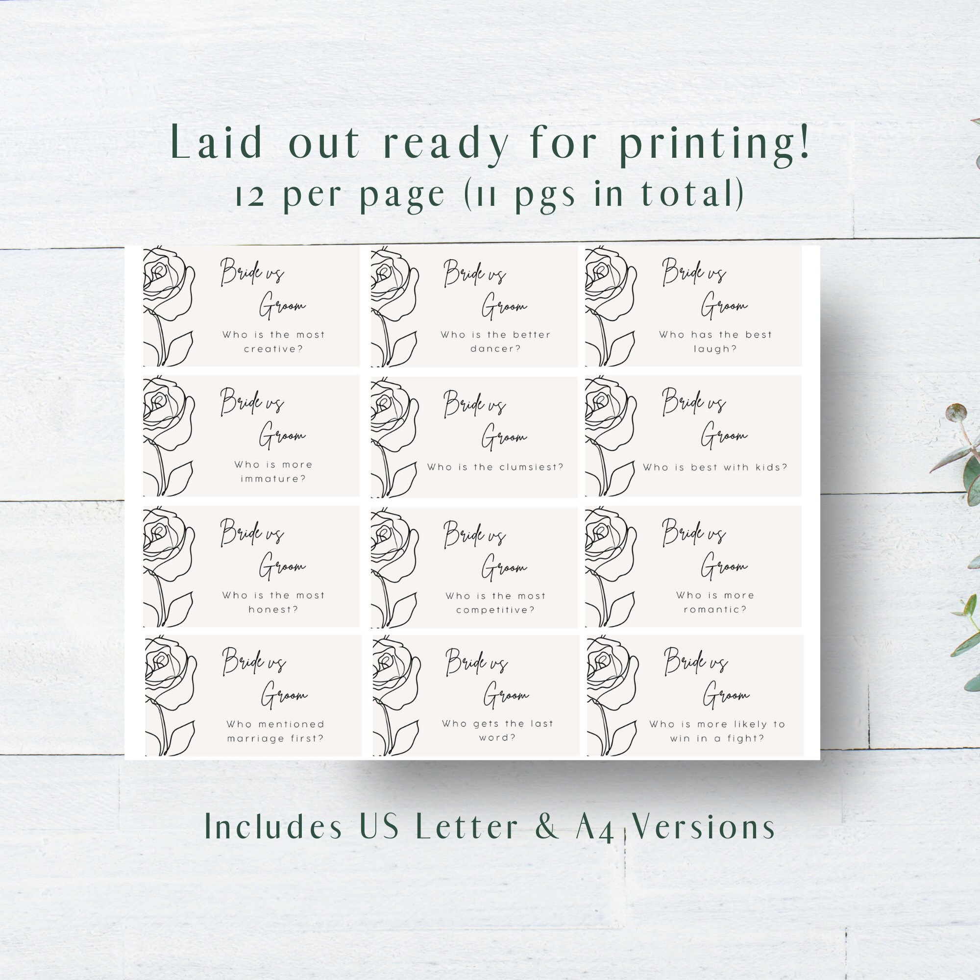 Wedding Ice Breaker Cards Bundle Conversation Starter - Etsy