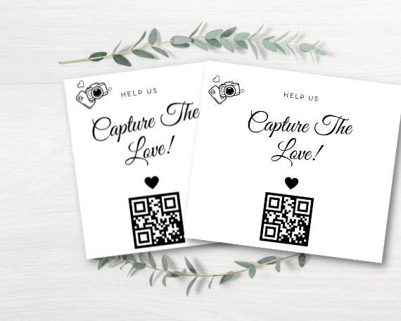 Capture the Love QR Code Sign Share the Love QR Code Sign - Etsy
